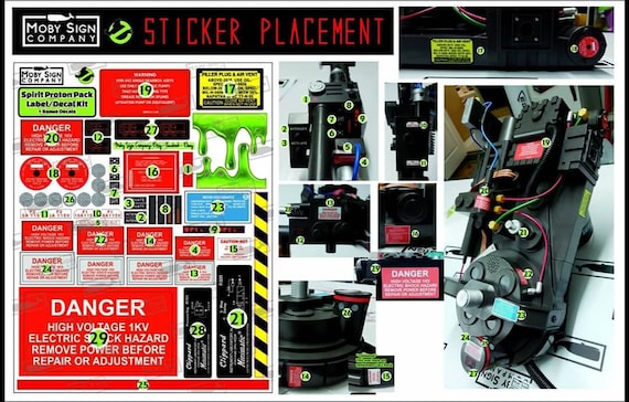 Reproductions GHOSTBUSTERS REAL ALUMINUM LABELS FOR SPIRIT HALLOWEEN ...