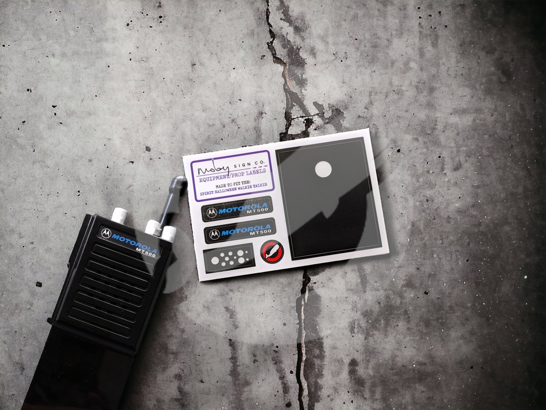 Spirit Halloween Moto500 Walkie Talkie Labels - Etsy