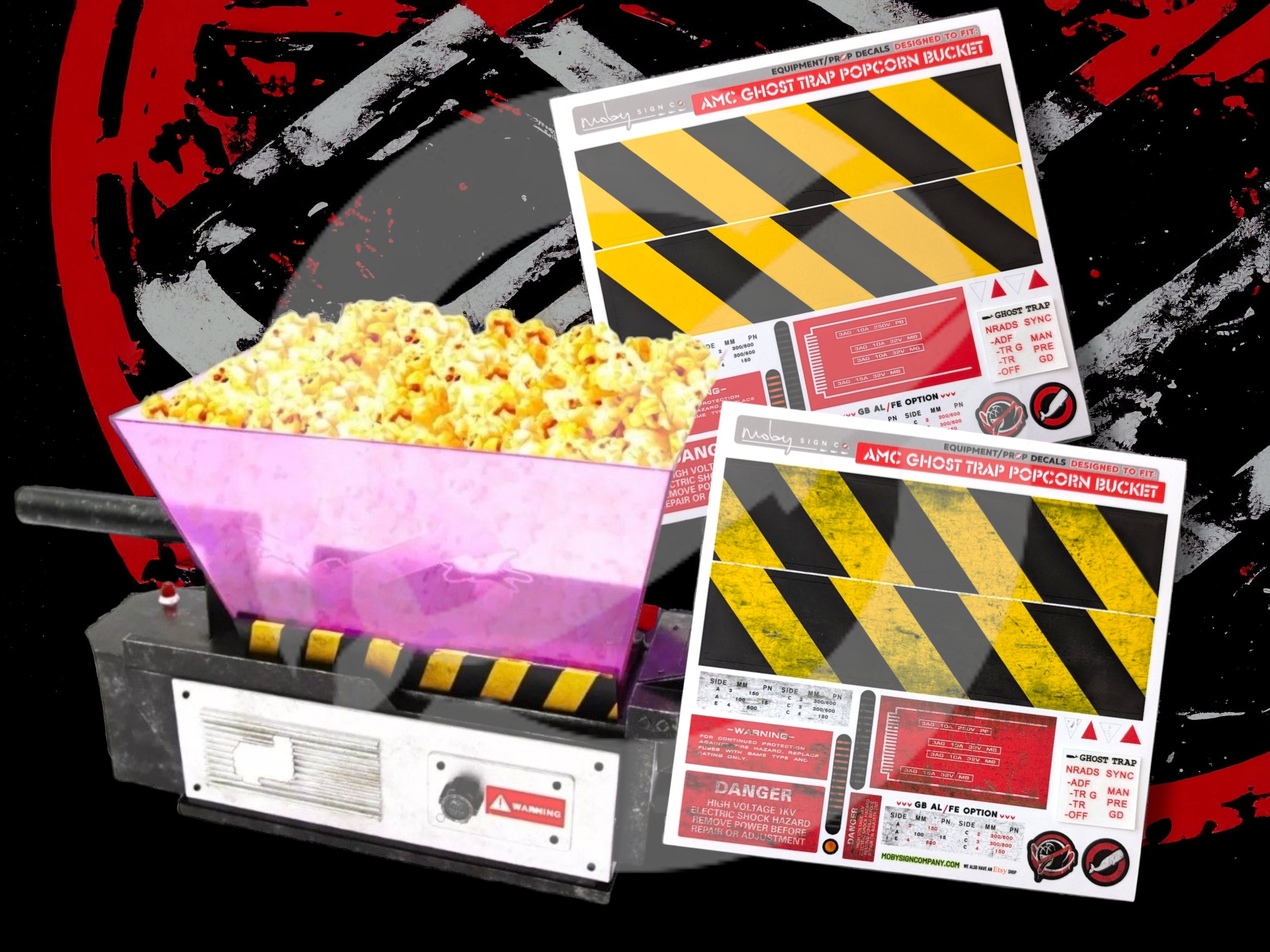 AMC Ghost Trap Popcorn Bucket Decal/stickers/labels - Etsy