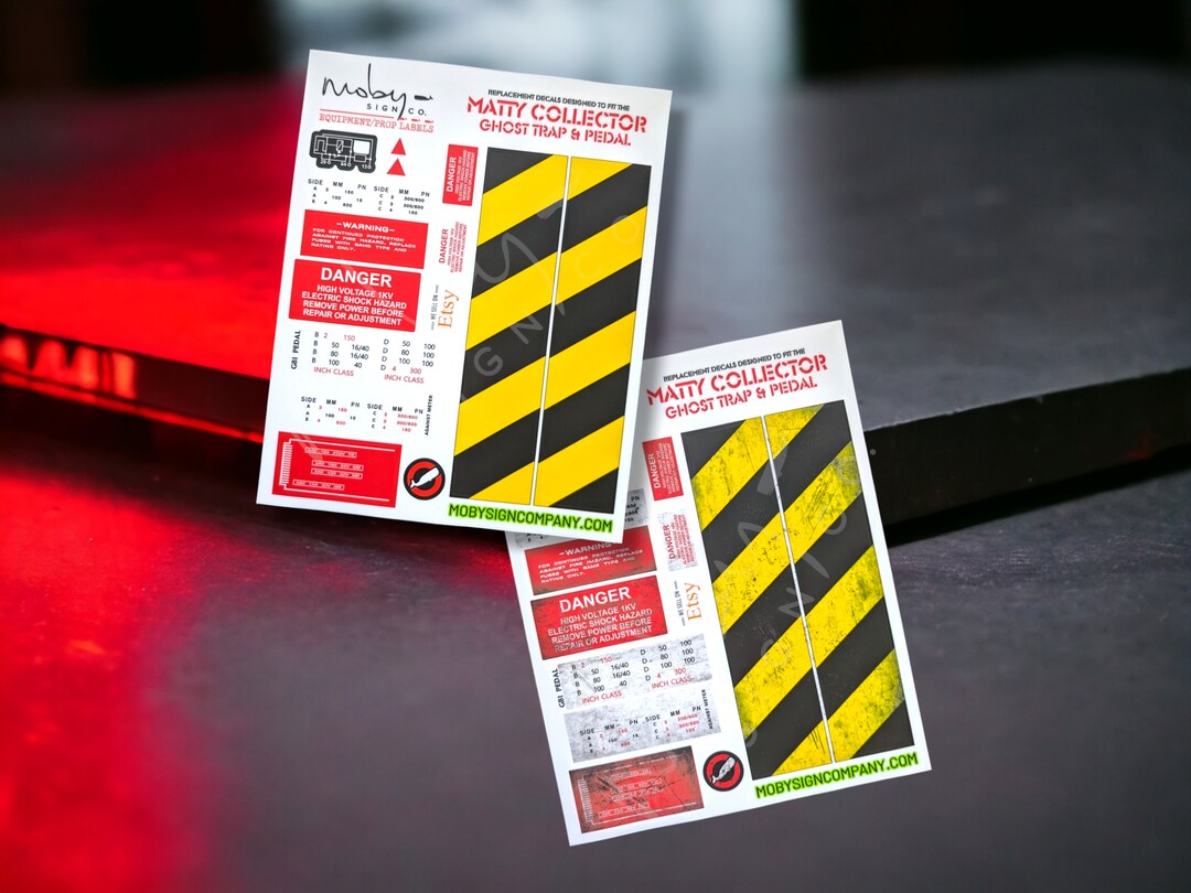 Matty Collector Ghost Trap & Pedal Labels - Etsy UK