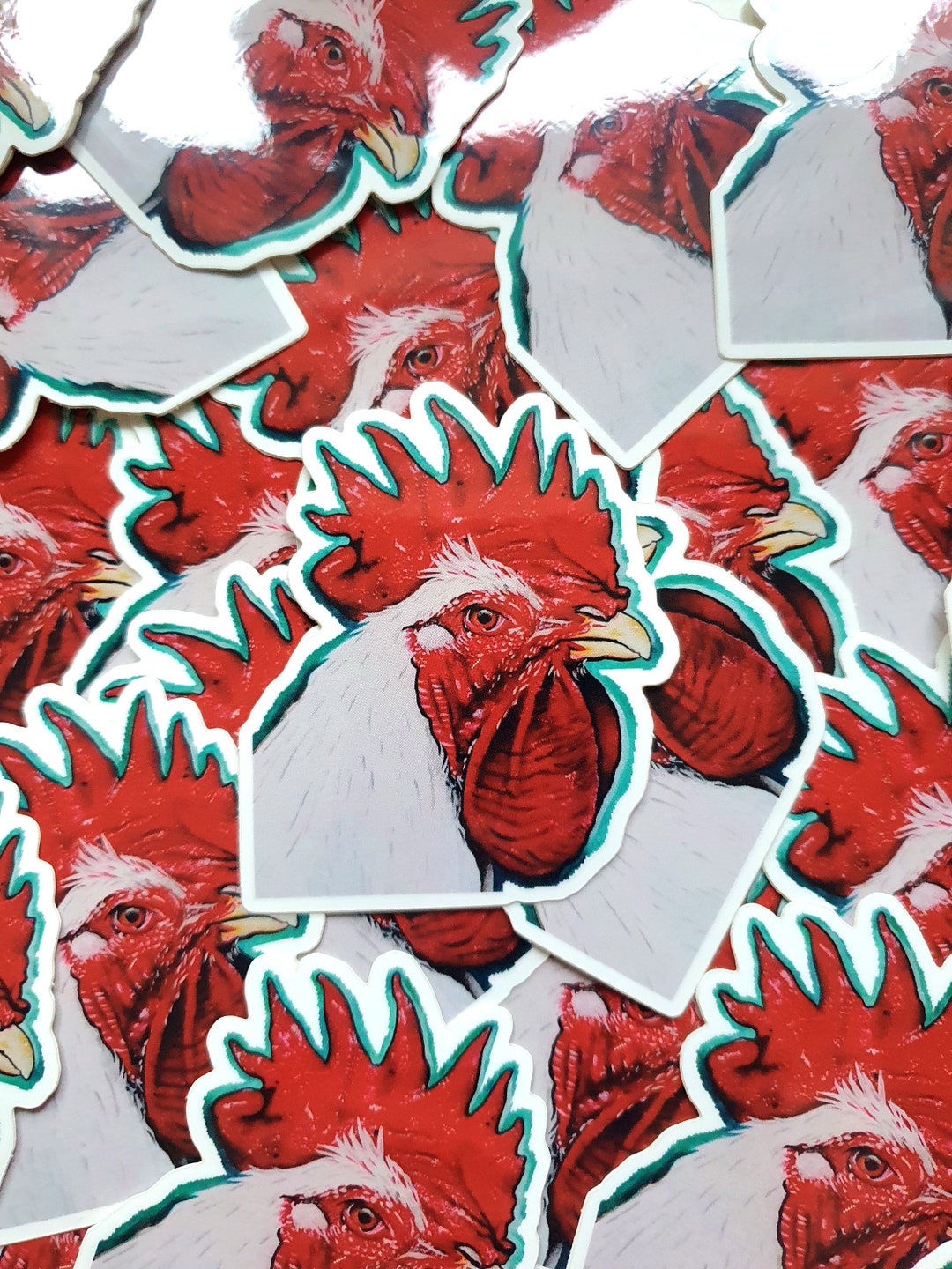 Handsome Chicken Sticker - Etsy