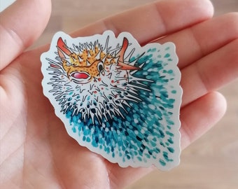 Puffer Fish Temporary Tattoo Sticker set of 2 - Etsy