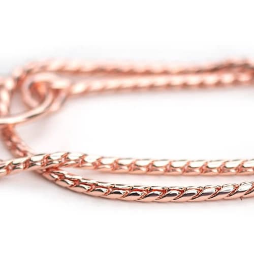 Martingale 3mm SNAKE CHAIN for Show Lead Half Choke Collar - Etsy