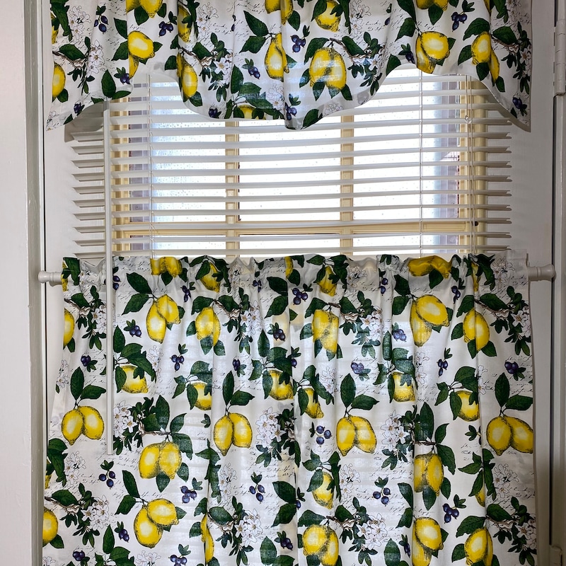 Lemon Curtains - Etsy