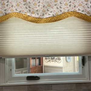 Window Valance With Honey Bees for Your Farmhouse Kitchen. Custom ...