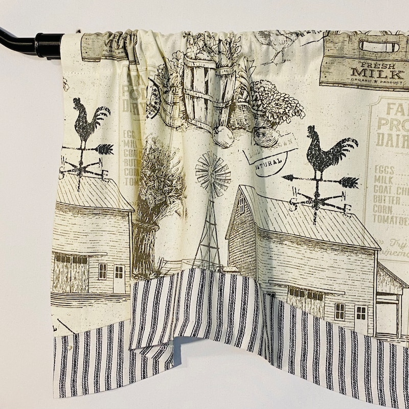 French Country Valance Farm - Etsy