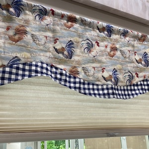 FARMHOUSE Kitchen Curtains, FRENCH COUNTRY Curtain, Kitchen Window ...