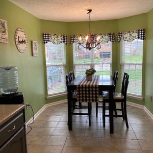 FARMHOUSE BEE VALANCE. Beehives, Beekeeper, Honey, Black and White ...