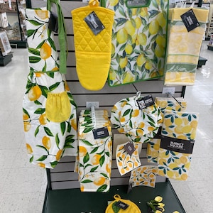 Lemons Window Valance With Matching Cafe Curtains. Custom Order Sizes ...