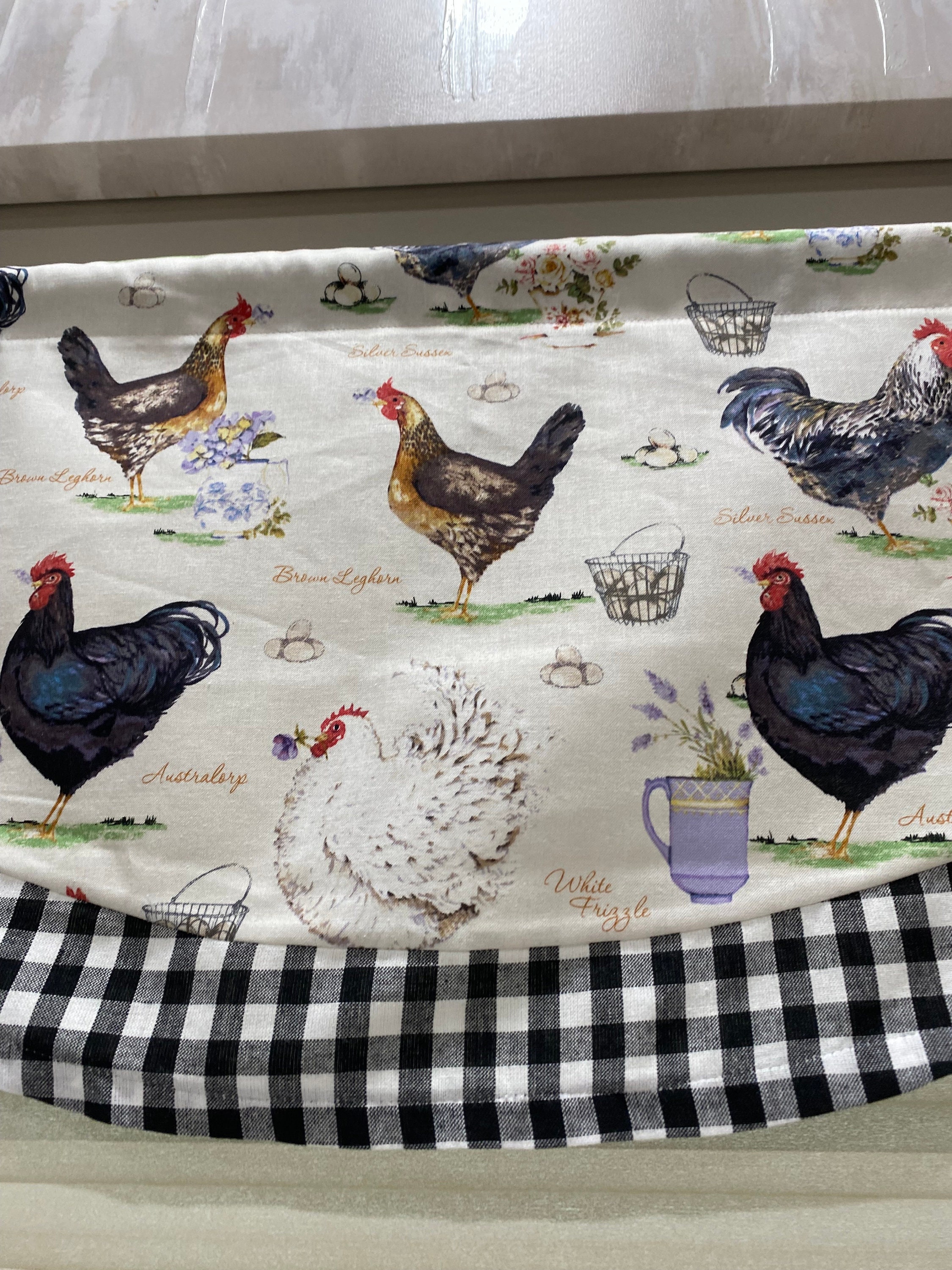 ROOSTER CHICKEN Kitchen Window Valance, Kitchen Window Curtains, Window ...