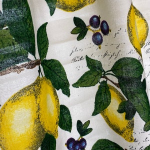 Lemon Window Valance With Matching Cafe Curtains. Custom Order Sizes ...