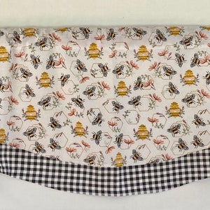 FARMHOUSE BEE VALANCE. Beehives Beekeeper Honey Gray Check - Etsy