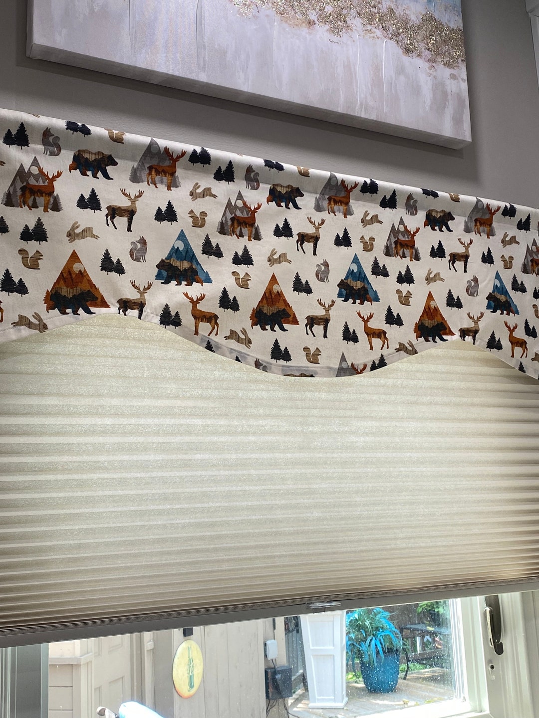 Camper Window Valance: Handmade RV Decor With Wildlife Print - Etsy