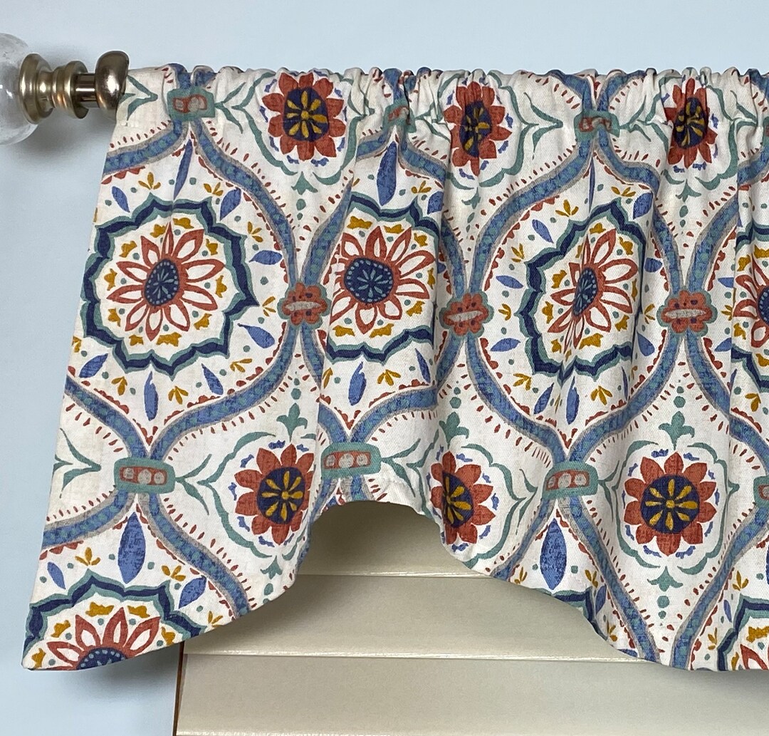 Window Valance, Boho Inspired Multi Colored Curtains, Custom Orders ...