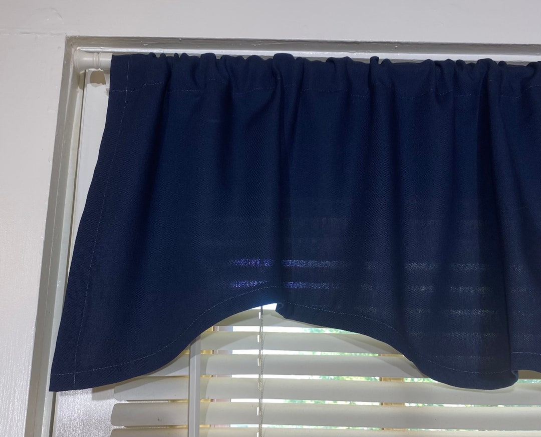 Navy Blue Window Valance, Handmade in the USA, Special Orders Welcome ...