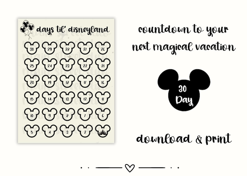 Mickey Countdown, Count Down the Days Until Your Magical Vacation ...