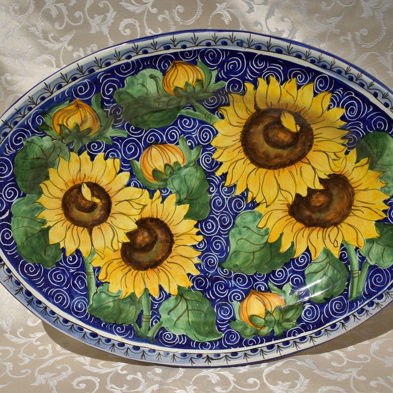Handmade Sunflower Platter - Etsy