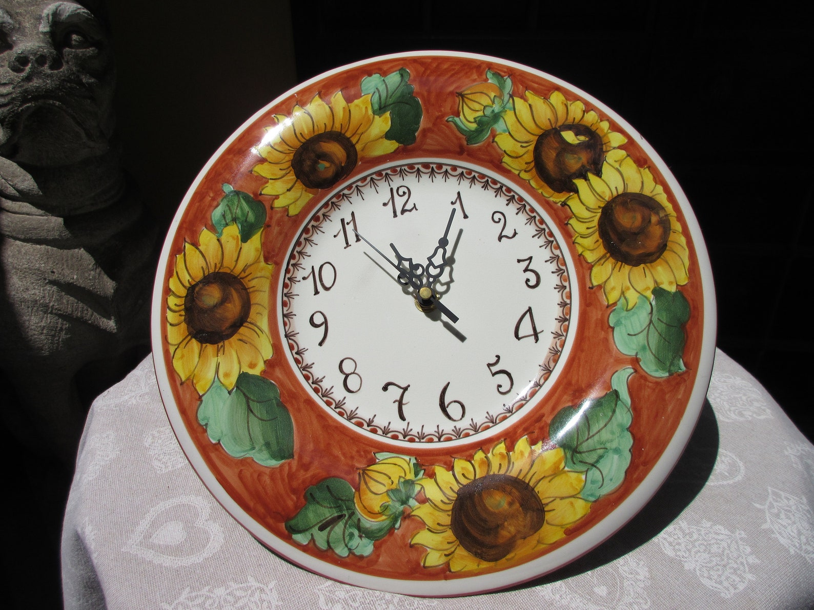 Tuscan Wall Clock Decoration Handmade Hand-painted Kitchen - Etsy
