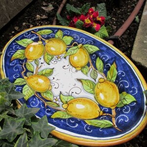 Tuscan Platter Handmade, Hand Painted With Sunflowers, Lemons, Grapes ...
