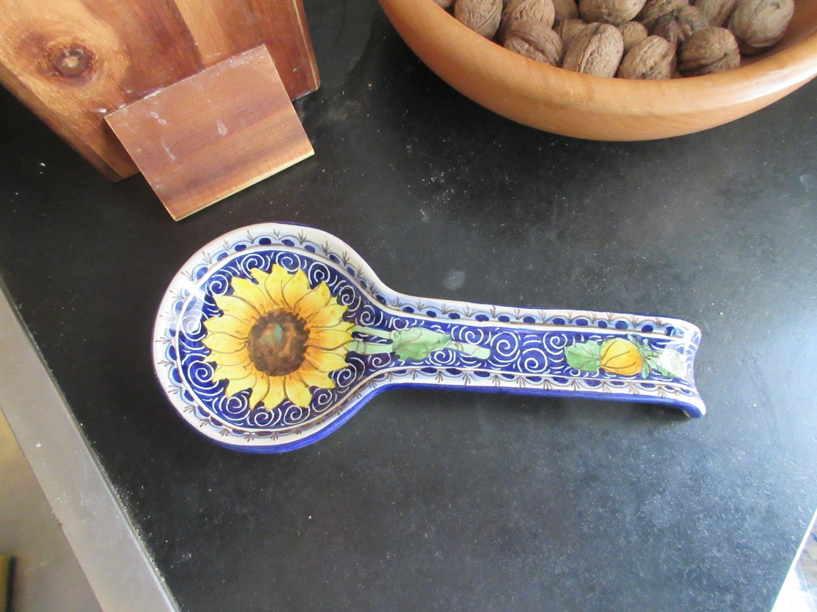 Tuscan Spoon Rest Handmade, Hand Painted With Lemons, Grapes ...