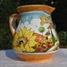 Tuscan Wine Pitcher Handmade Hand Painted 'vino' With - Etsy