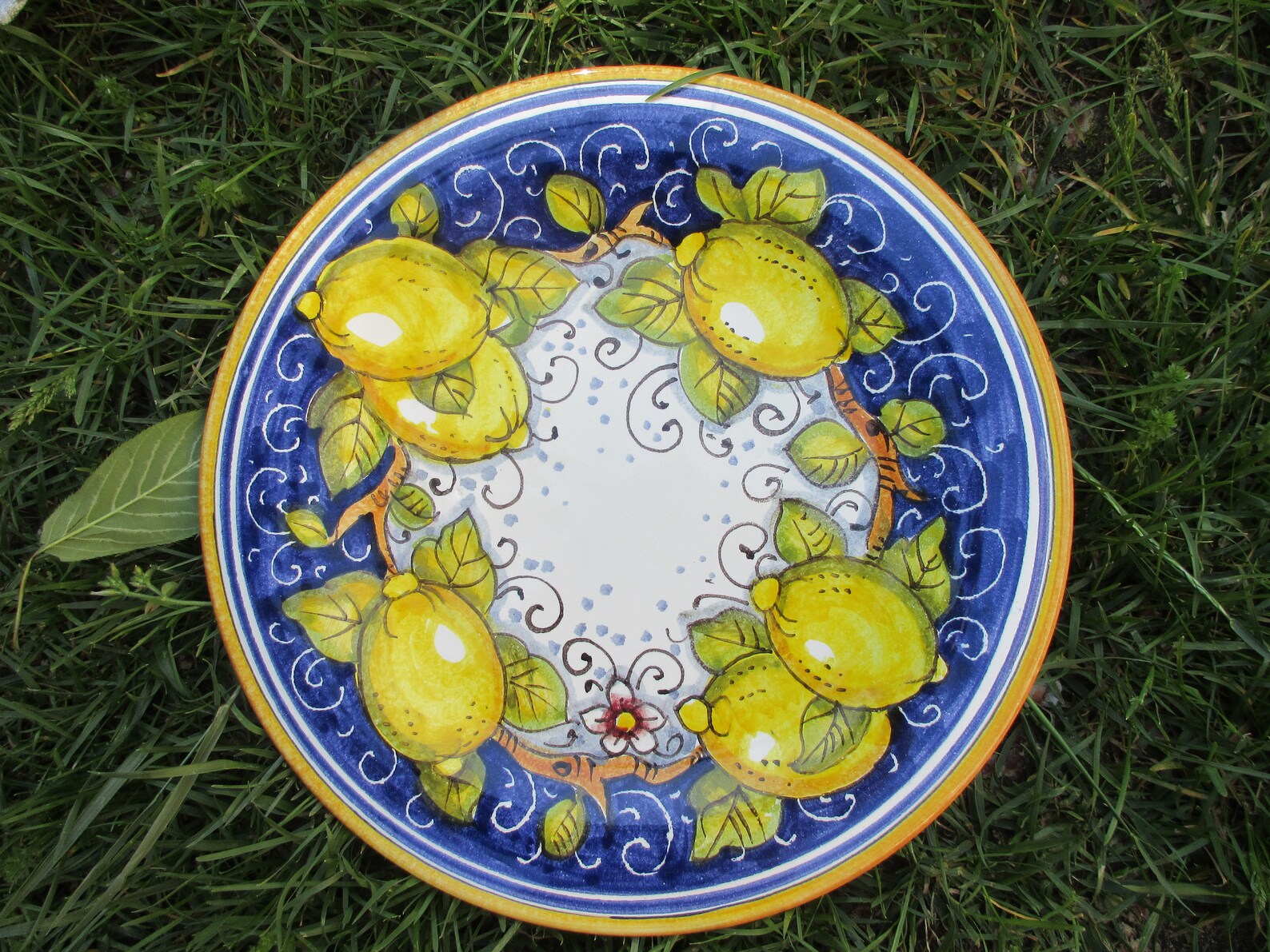 Tuscan Dish/plate Handmade Ceramic, Hand-painted With Grapes ...