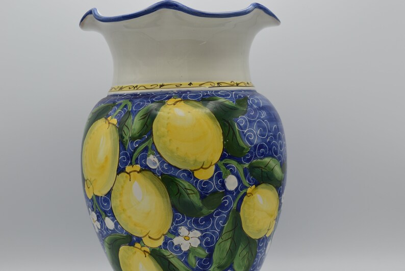 Tuscan Vase Handmade Hand-painted With Lemons in a Very | Etsy
