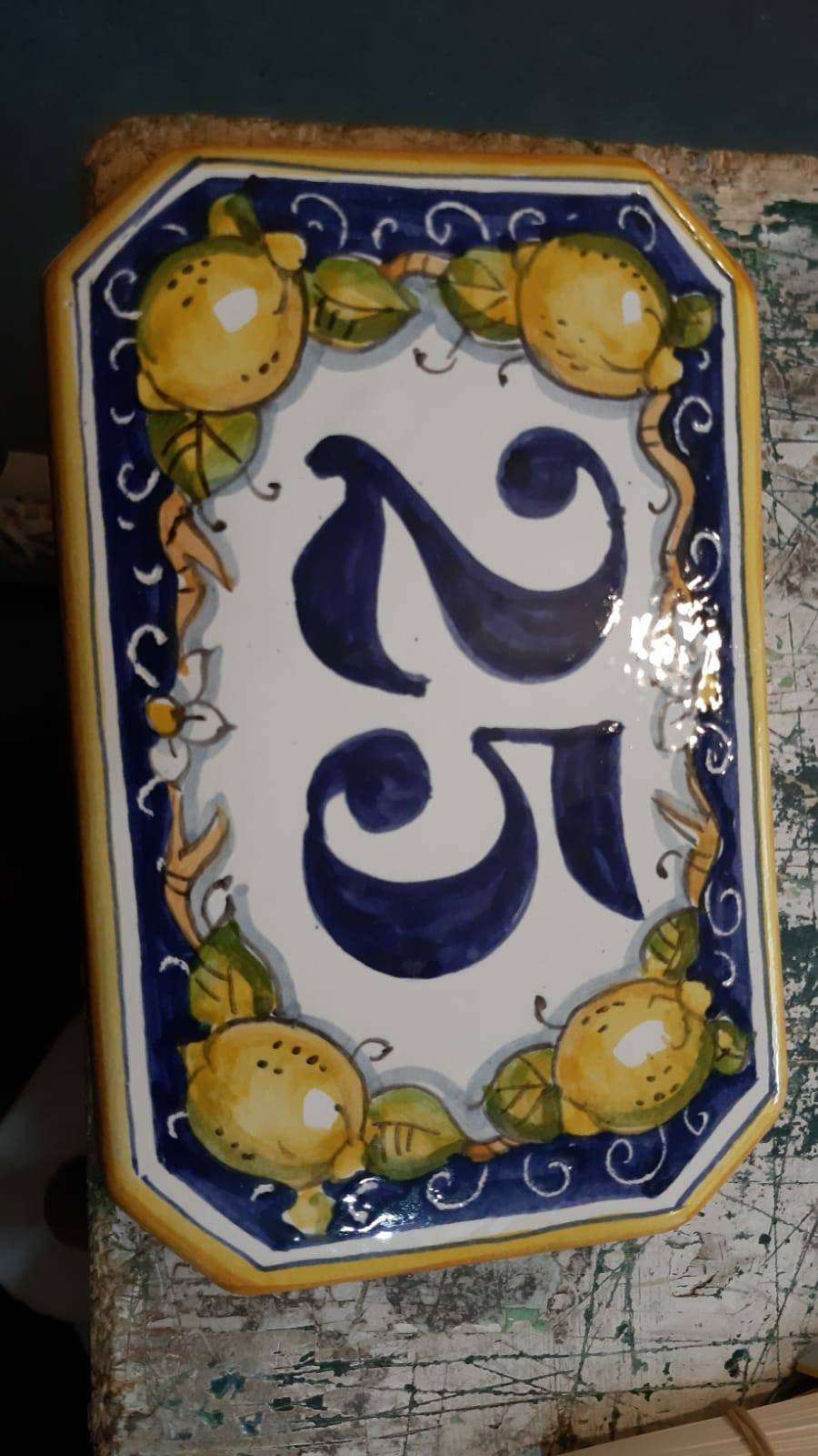 Ceramic Tile Handmade Hand Painted With Lemons to Customize | Etsy