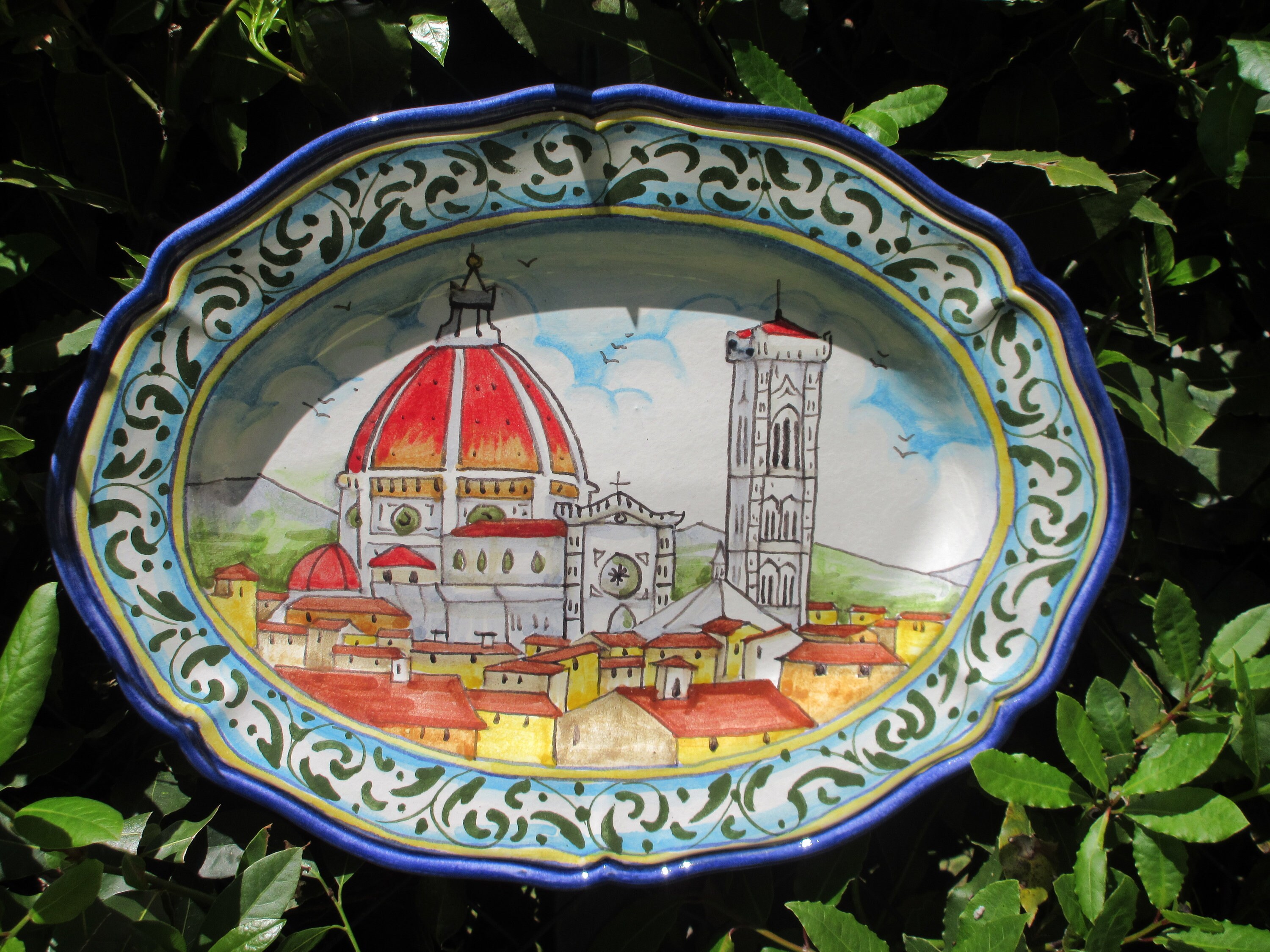 Tuscan Platter Handmade, Hand Painted With Sunflowers, Lemons, Grapes ...