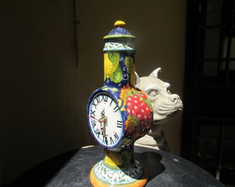 Tuscan Wall Clock Decoration Handmade Hand-painted Kitchen | Etsy