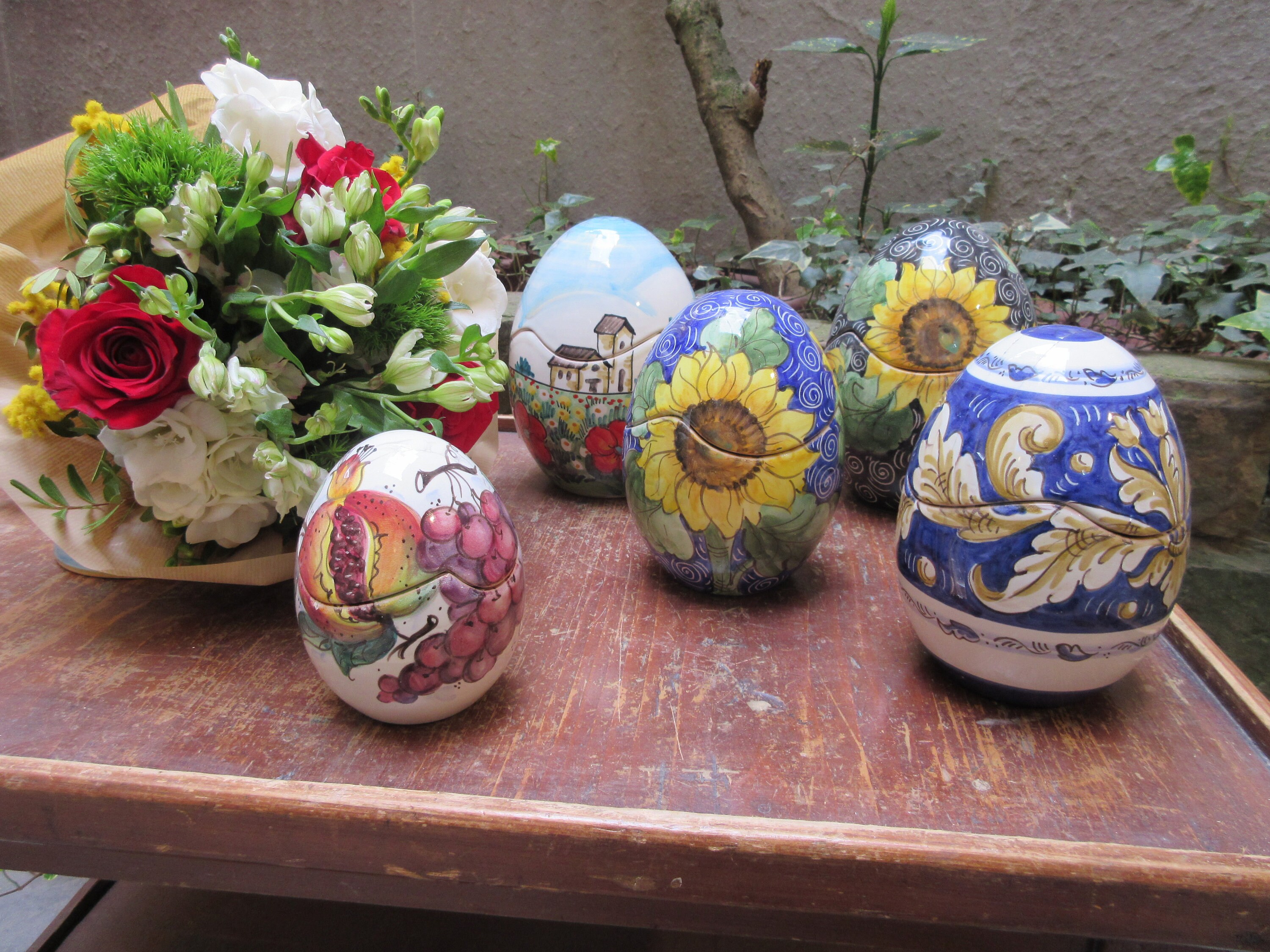 Ceramic Egg Decoration Handmade Hand-painted With Fruits and - Etsy UK