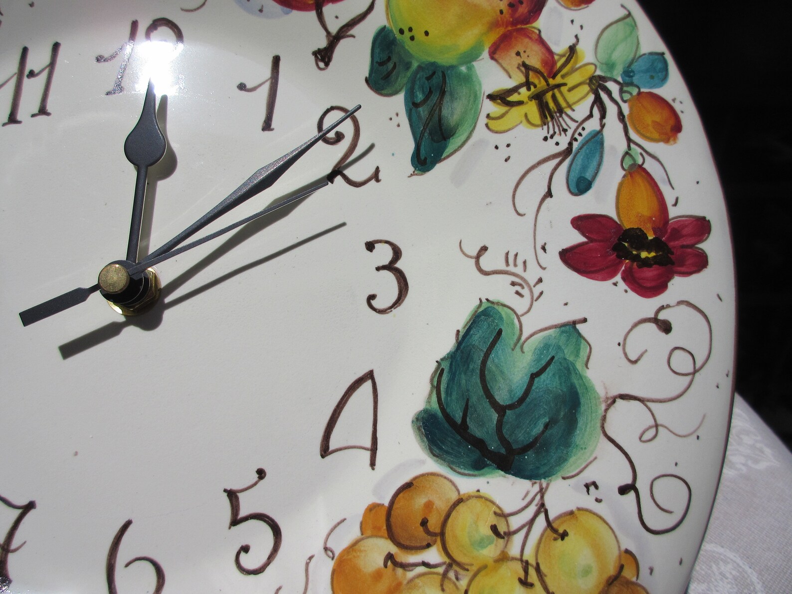 Tuscan Wall Clock Decoration Handmade Hand-painted Kitchen - Etsy