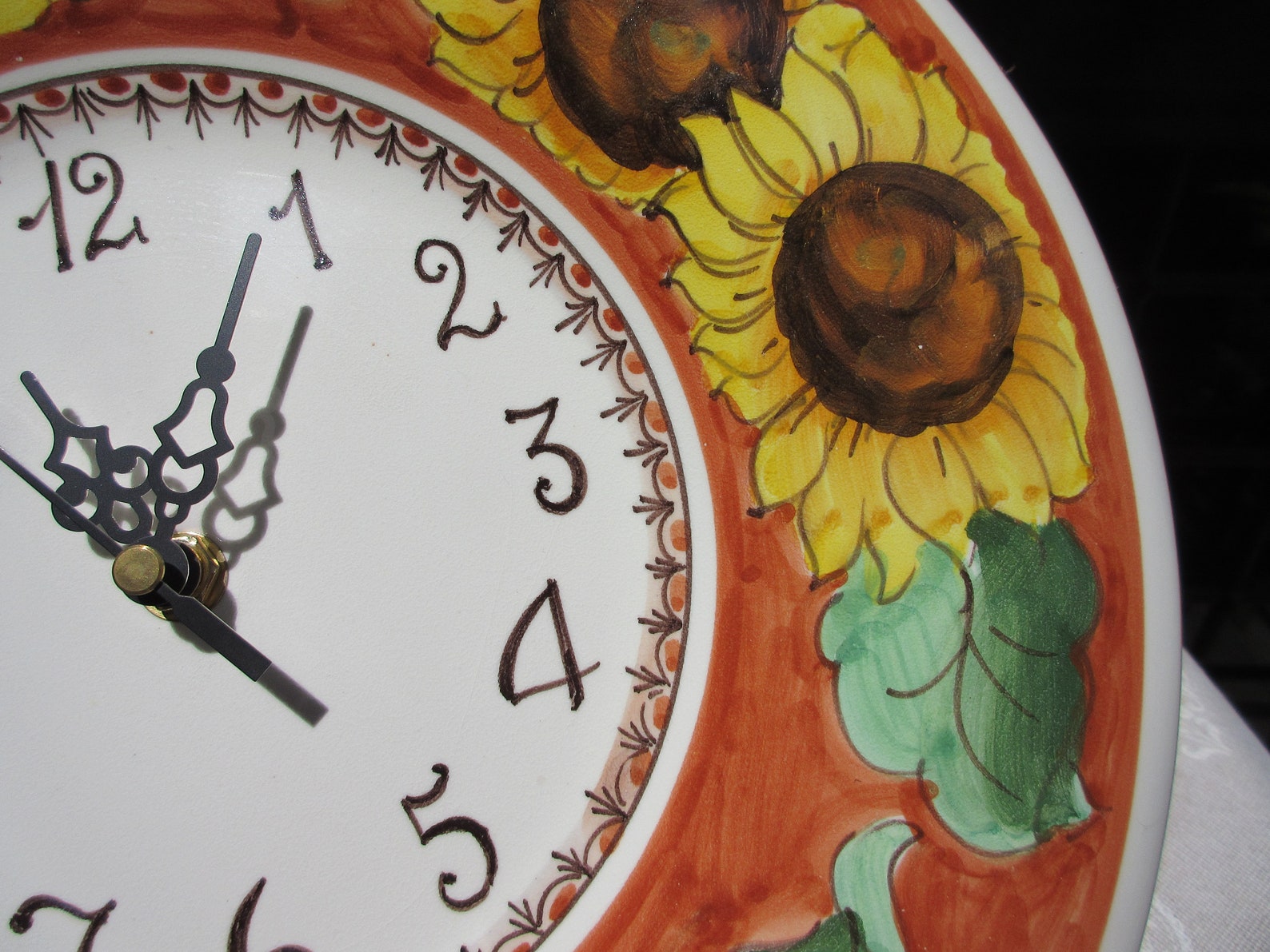 Tuscan Wall Clock Decoration Handmade Hand-painted Kitchen | Etsy