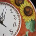 Tuscan Wall Clock Decoration Handmade, Hand-painted Kitchen Art - Etsy