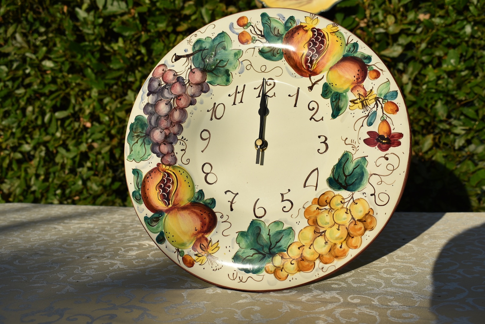 Tuscan Wall Clock Decoration Handmade Hand-painted Kitchen | Etsy