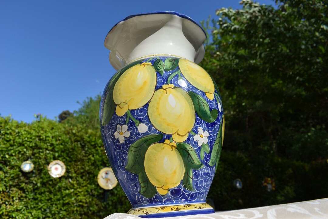 Tuscan Vase Handmade, Hand-painted With Lemons in a Very Traditional ...