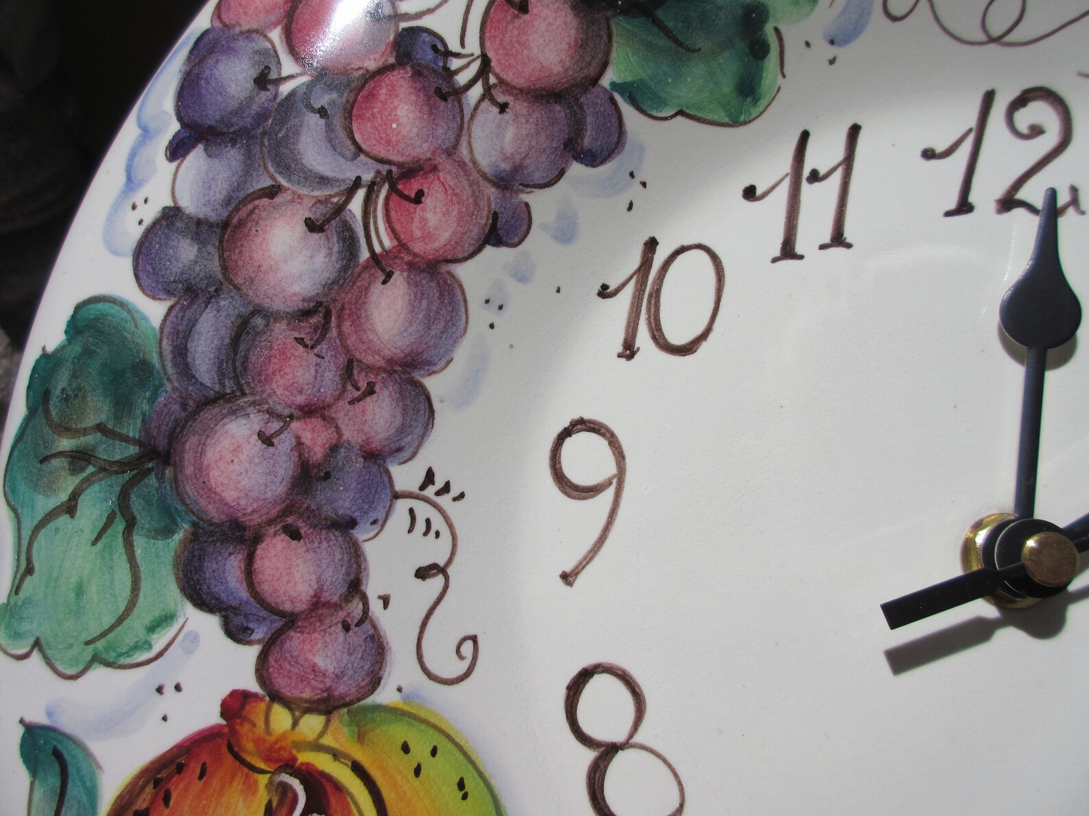 Tuscan Wall Clock Decoration Handmade Hand-painted Kitchen - Etsy