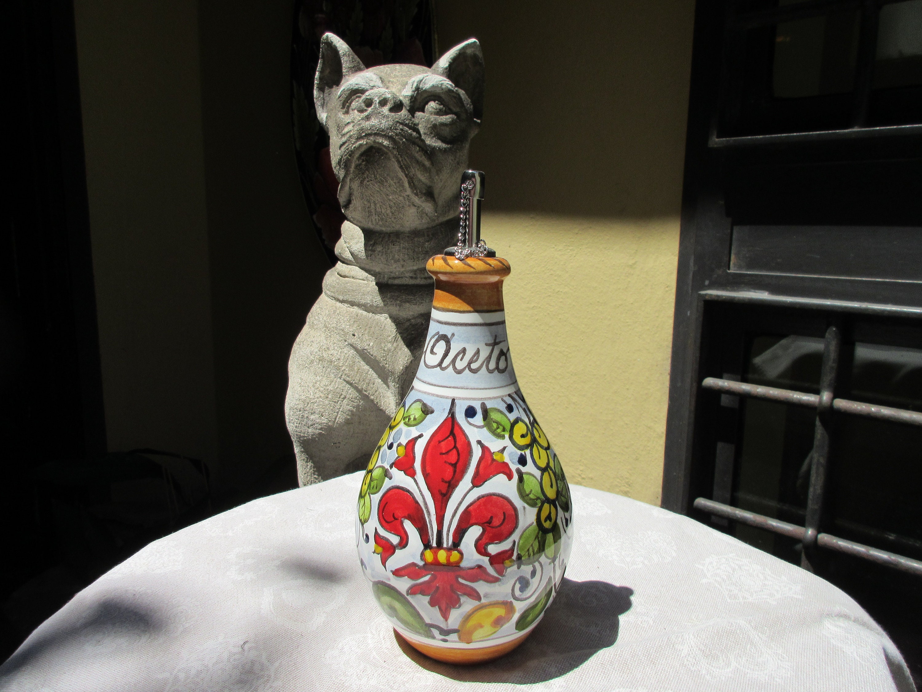 Tuscan olive oil dispenser or vinegar olio/aceto handmade | Etsy