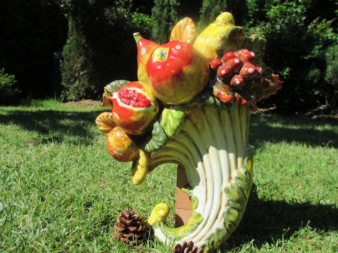 Tuscan Fruits Decoration/cornucopia Hand Made, Hand Painted Kitchen Art ...