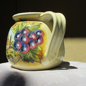 Tuscan Wine Pitcher Handmade, Hand Painted 'vino' With Yellow Lemons in ...