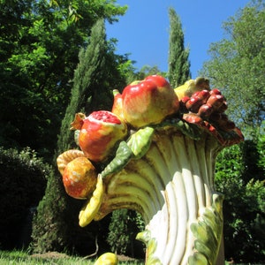 Tuscan Fruits Decoration/cornucopia Hand Made, Hand Painted Kitchen Art ...