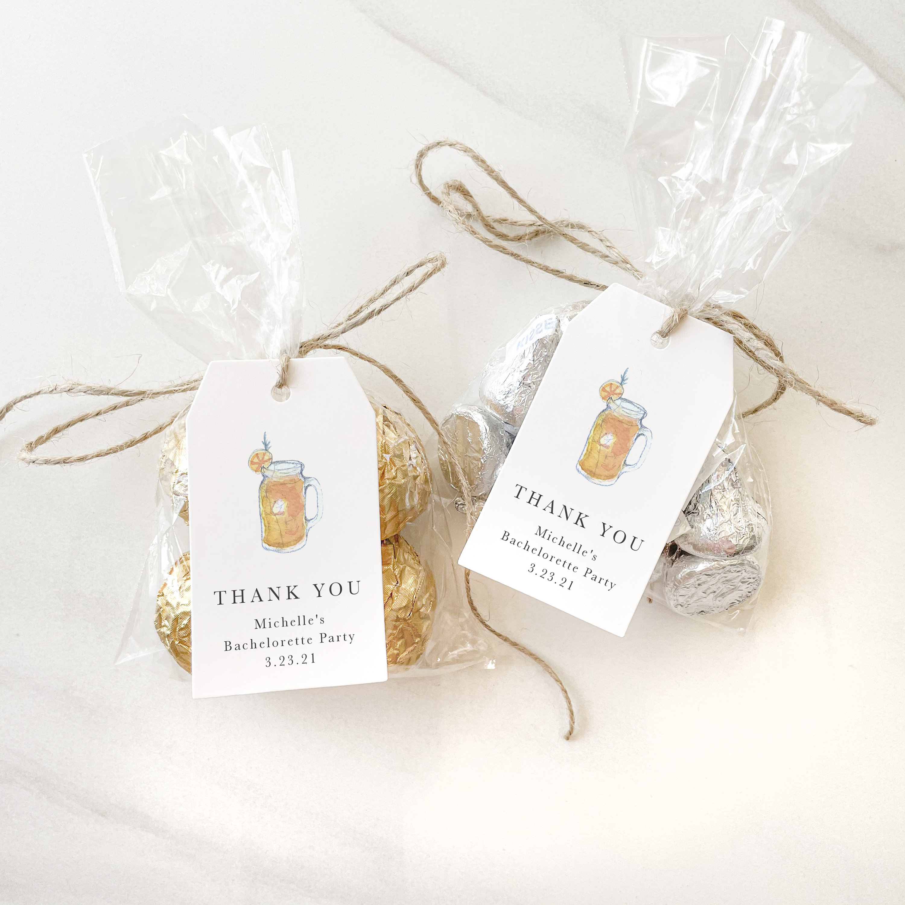 Cocktail Thank You Tag Editable Template Bachelorette Gift - Etsy