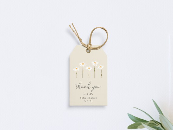 Daisy Gift Tag Editable Template Gift Tag hanging tag | Etsy