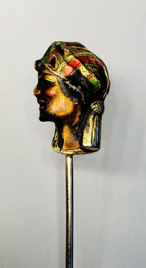 antique turban pin - Gem