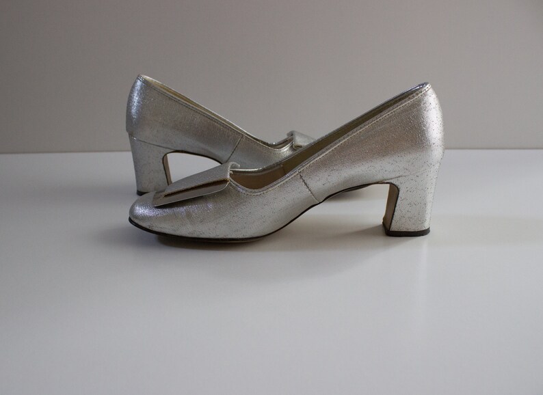 Vintage 1960s Silver Pumps - Etsy