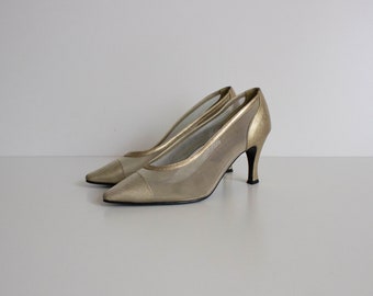 Gold Pumps - Etsy