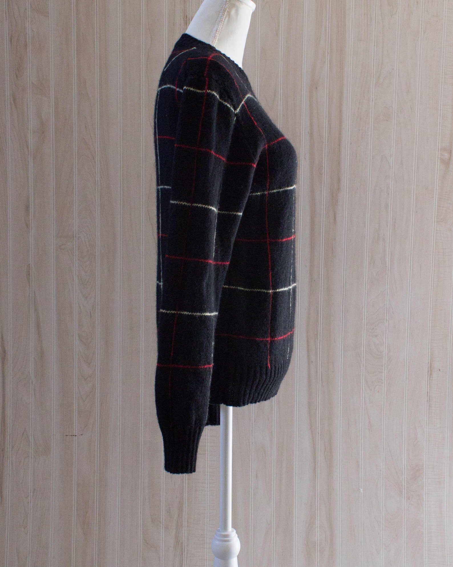 Vintage Wool Window Pane Sweater - Etsy