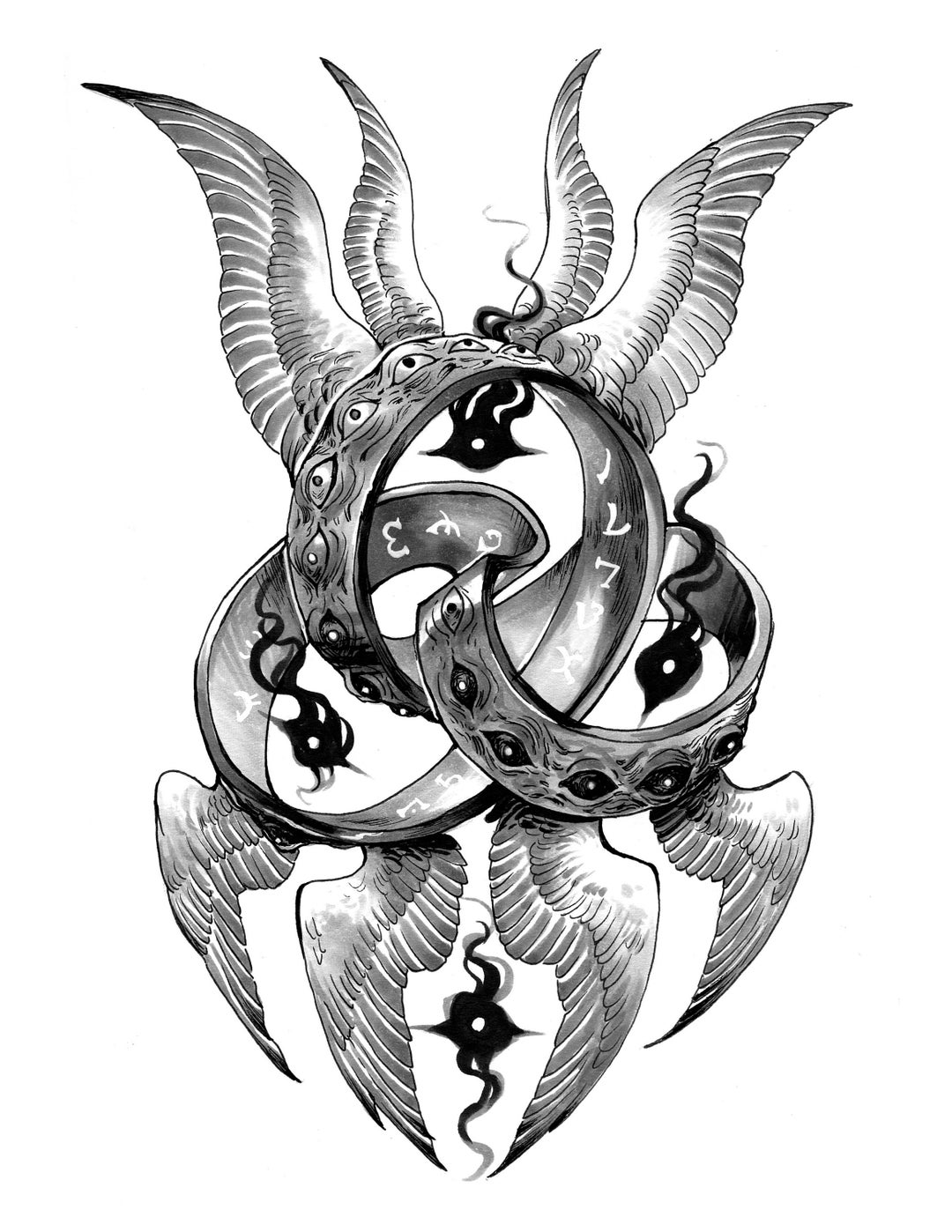 Eldritch Angel Fantasy Art Print - 8.5x11 Inch - Etsy