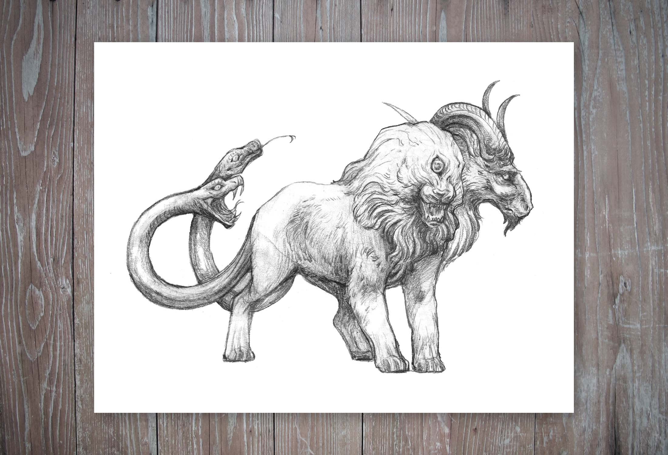 Chimera Mythology Drawing