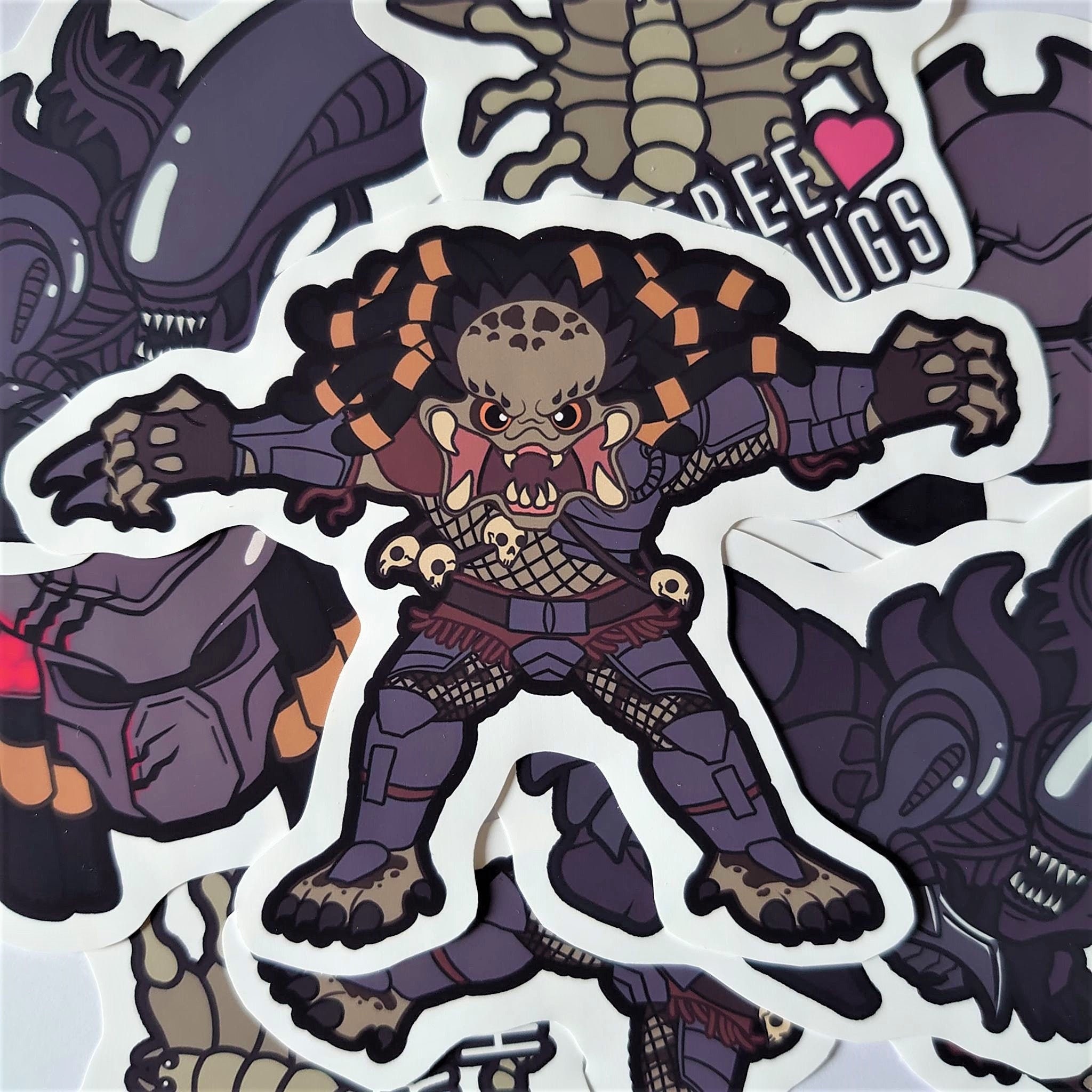 Alien vs Predator Stickers 4 Pack 3.5 inch | Etsy